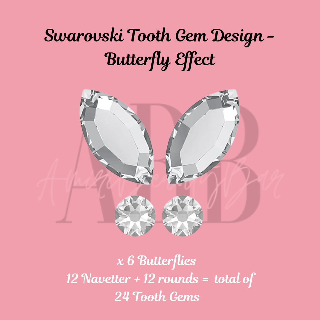 Butterfly Swarovski Tooth Gems (24 pieces) - Lead Free – AmiriBeautyBar